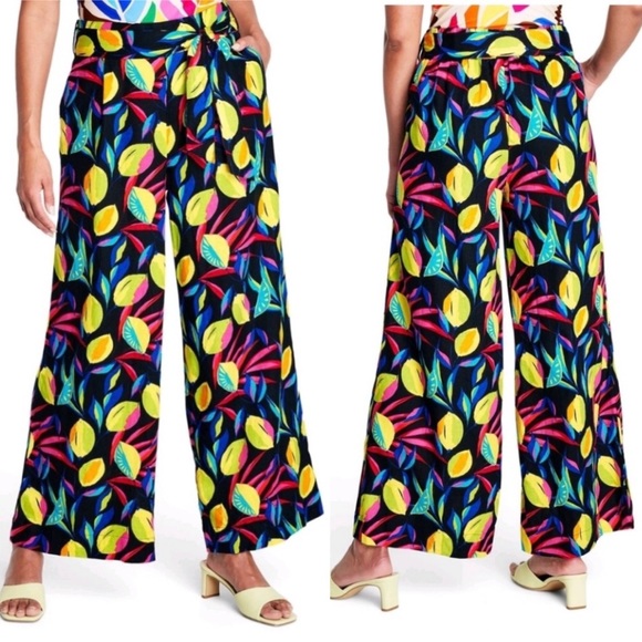 Tabitha Brown | Pants & Jumpsuits | Nwt Tabitha Brow Lemon Print Linen ...